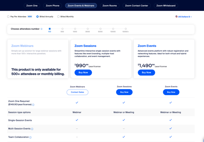 Zoom pricing plans comparison | The Jotform Blog