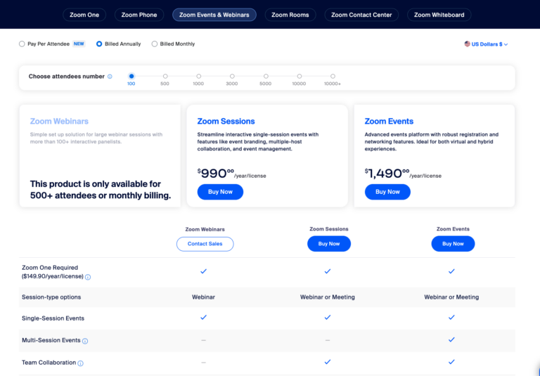 Zoom pricing plans comparison | The Jotform Blog