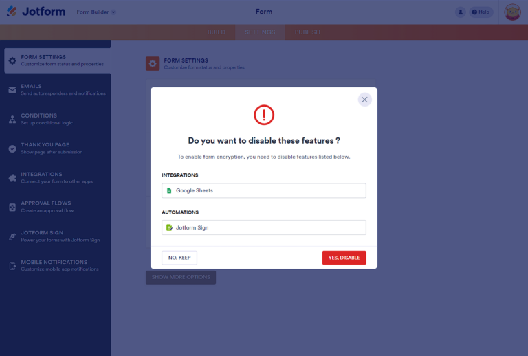 How to Enable Form Encryption