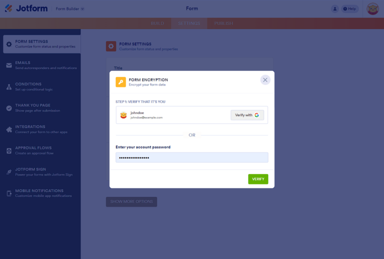 How to Enable Form Encryption