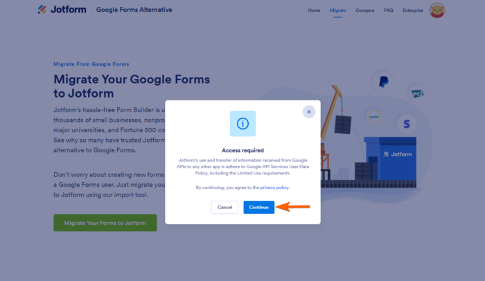 How to Import Google Forms to Jotform