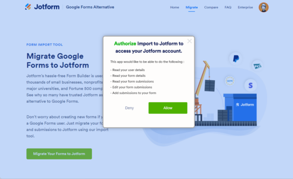 How to Import Google Forms to Jotform