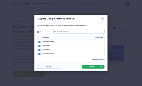 How to Import Google Forms to Jotform