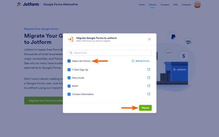 How to Import Google Forms to Jotform