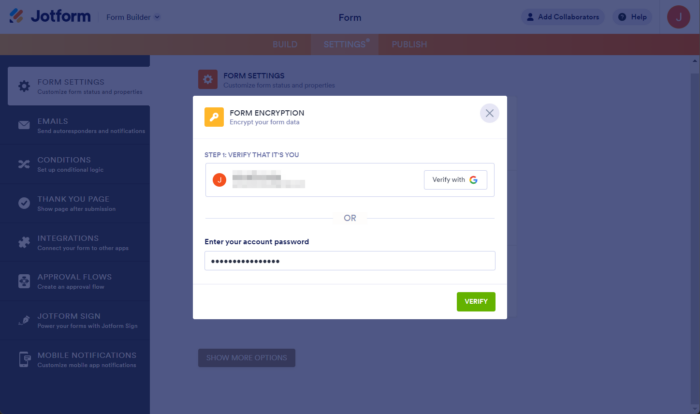 How to Enable Form Encryption