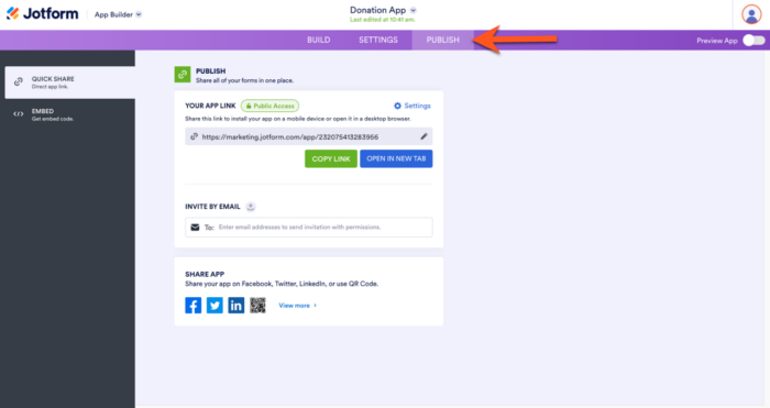 How to Create a Jotform App From Scratch and Publish It