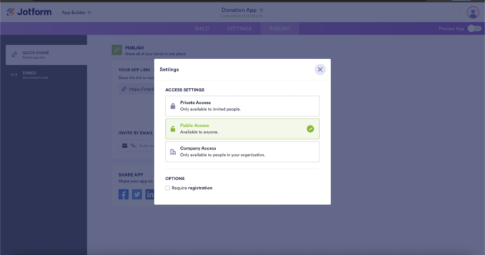 How to Share Jotform Apps