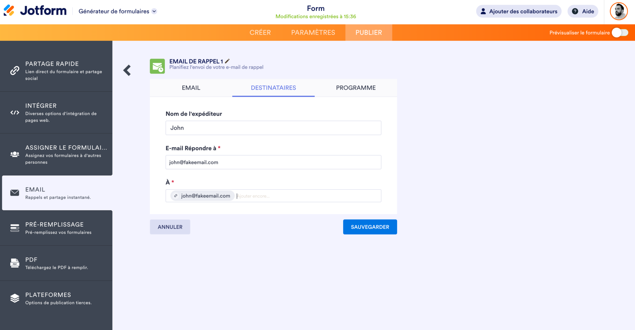 Comment configurer des e-mails de rappel pour vos formulaires