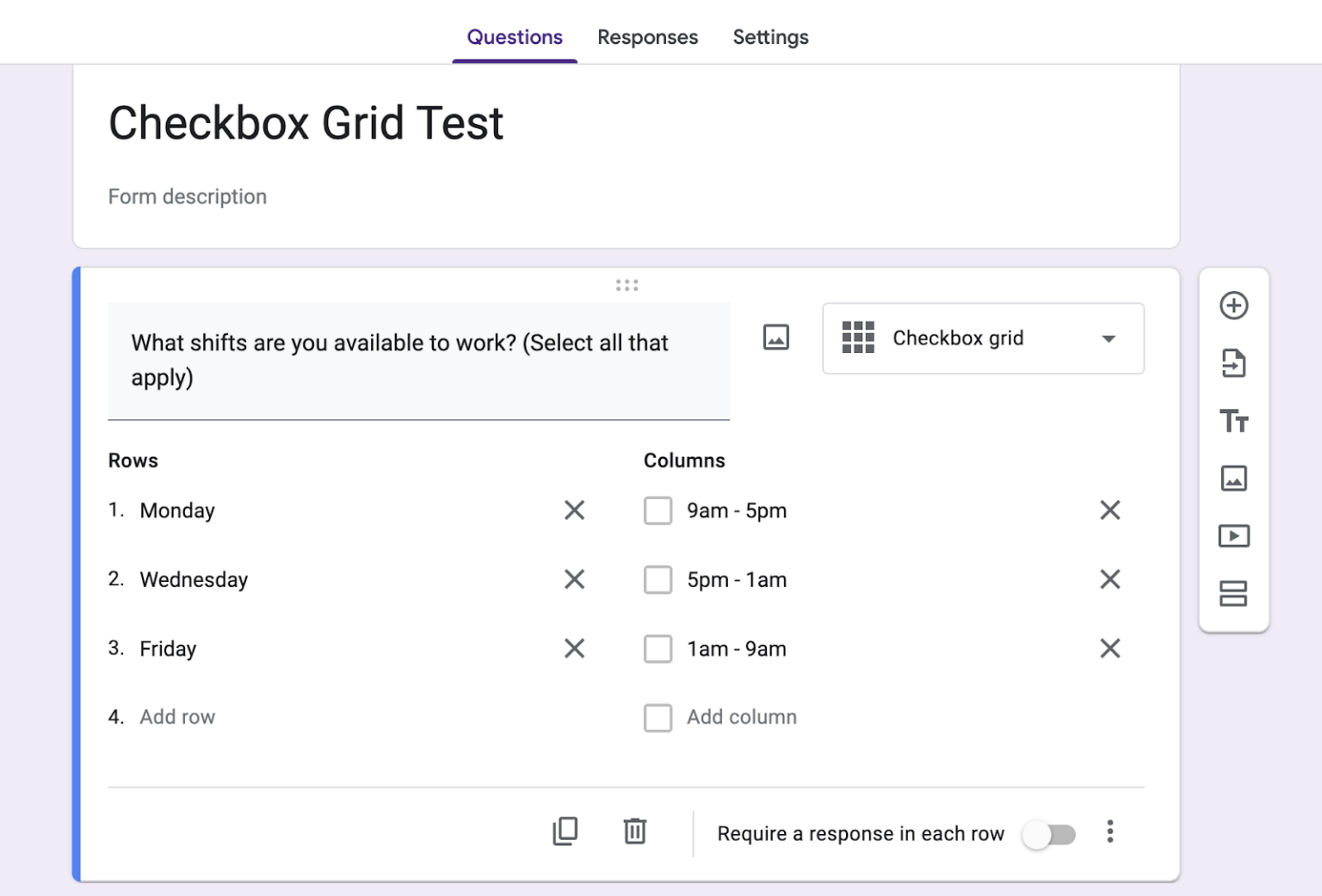 How to make a checkbox grid in Google Forms | The Jotform Blog
