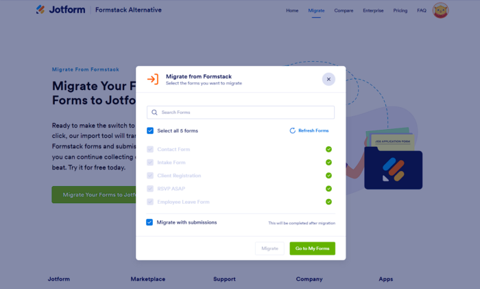 How to Import Formstack Forms to Jotform