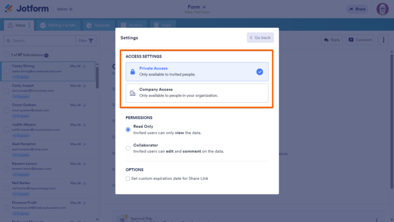 How to Share Your Form Inbox