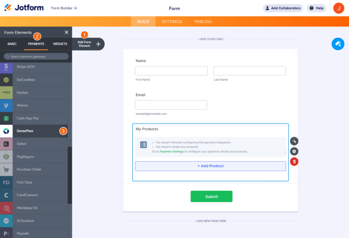 How to Integrate SensePass With Jotform