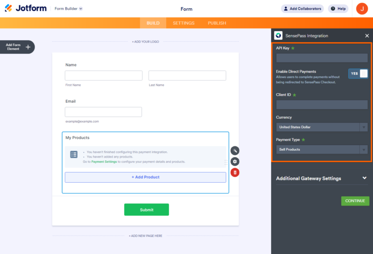How to Integrate SensePass With Jotform