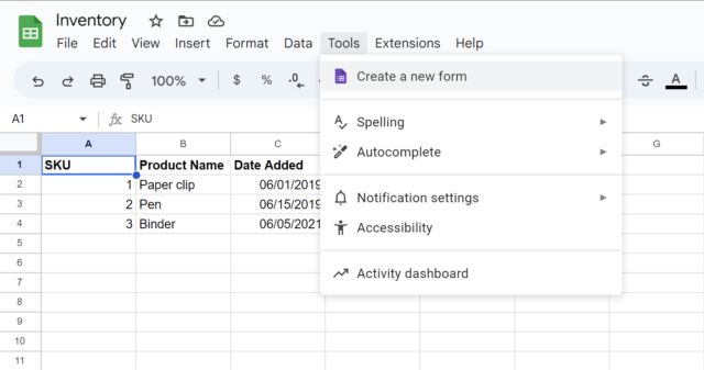 How to use Google Forms for inventory management | The Jotform Blog