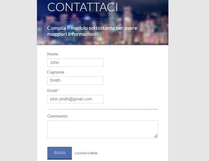 20 Codici HTML per creare moduli di contatto ben strutturati | Il Blog ...