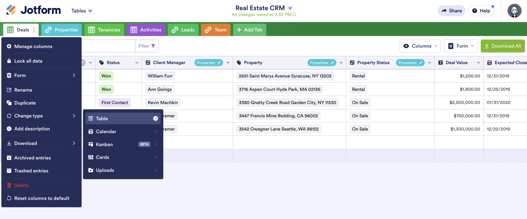 How to create a CRM with Jotform Tables | The Jotform Blog