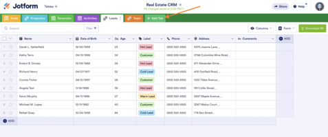 How to create a CRM with Jotform Tables | The Jotform Blog
