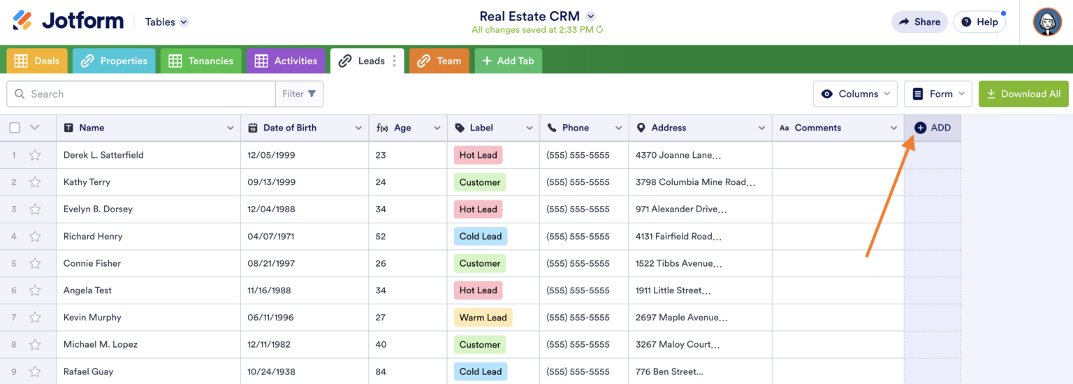 How to create a CRM with Jotform Tables | The Jotform Blog