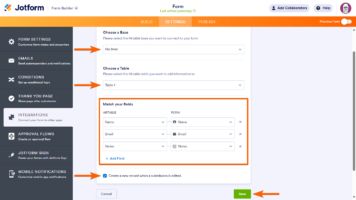 How to Integrate Jotform With Airtable