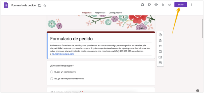 Cómo crear un pedido de compra en Google Forms | The Jotform Blog