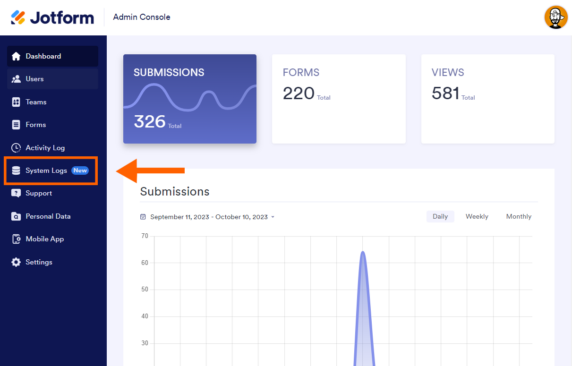 How to use System Logs for powerful Enterprise reporting | The Jotform Blog