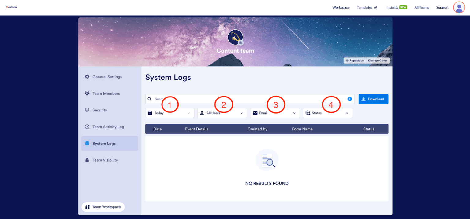 How to use System Logs for powerful Enterprise reporting | Jotform Blog