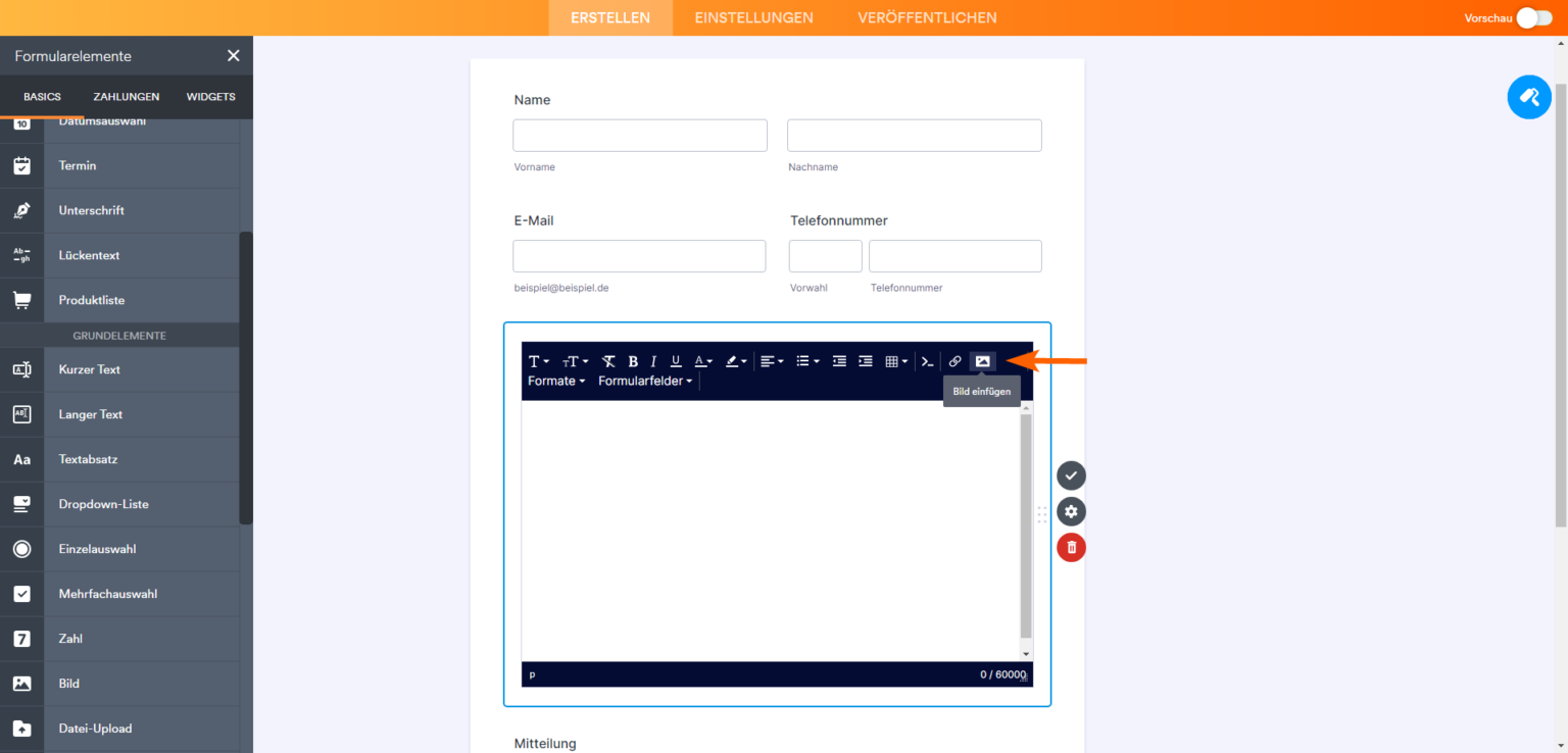 Wie Sie Bilder zu Ihren Formularen hinzufügen/einfügen