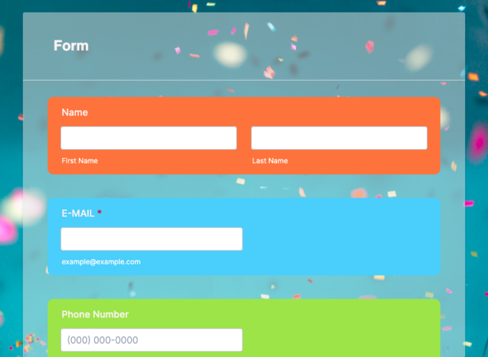 20 dazzling form themes to target your audience | The Jotform Blog