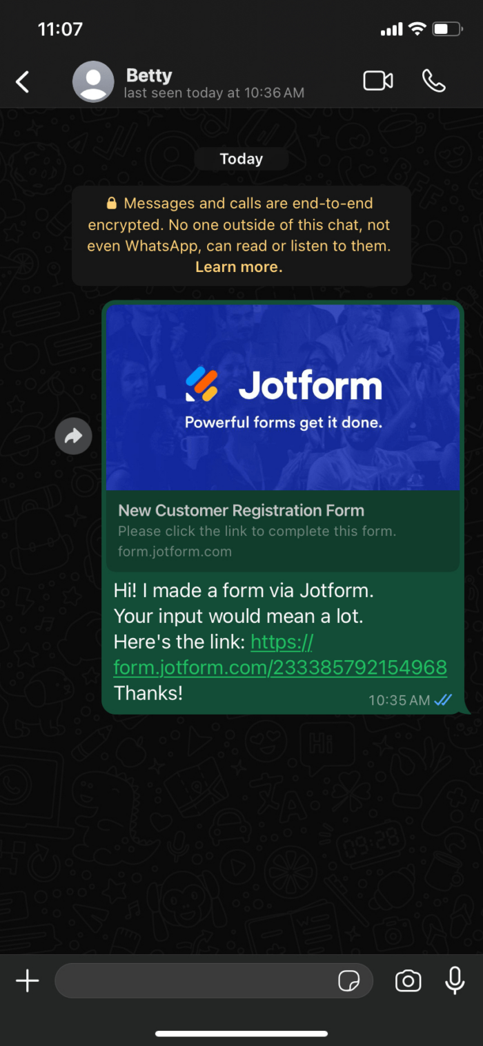 How to Share a Form through WhatsApp