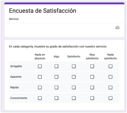 Cómo añadir una cuadrícula de opción múltiple en los Formularos Google | The Jotform Blog