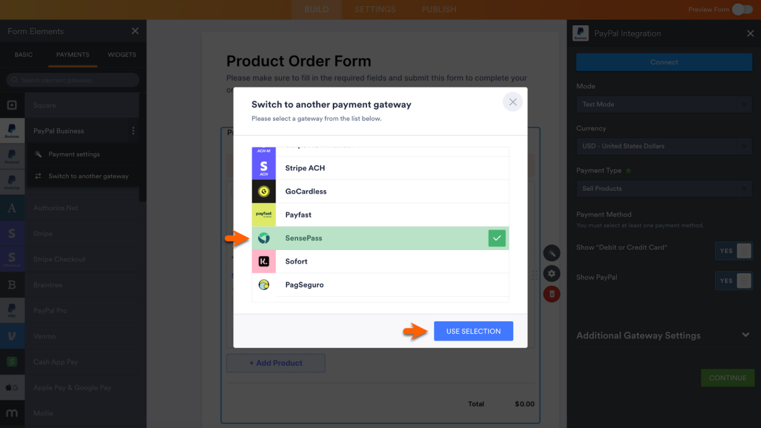 Introducing dynamic payment options with SensePass | The Jotform Blog