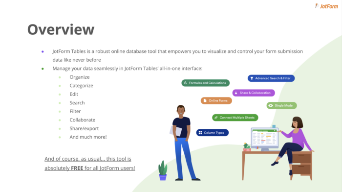 Webinar: Introducing Jotform Tables