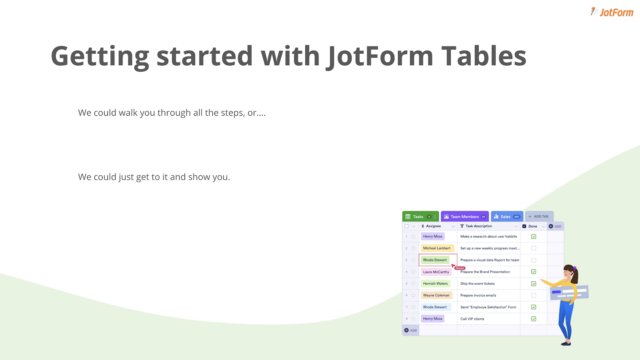 Webinar: Introducing Jotform Tables