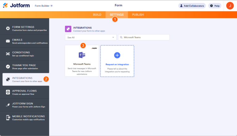 How to Integrate Microsoft Teams With Jotform