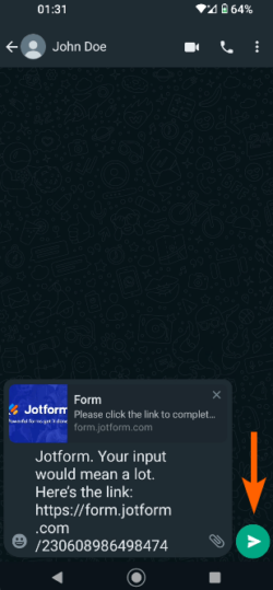 How to Share a Form through WhatsApp