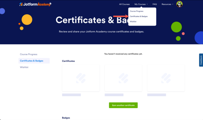 How to Access and Download your Jotform Academy Badges and Certifications