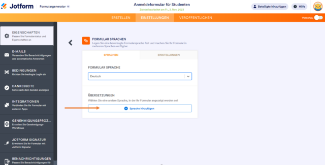 Wie man ein Google Formular übersetzt | The Jotform Blog