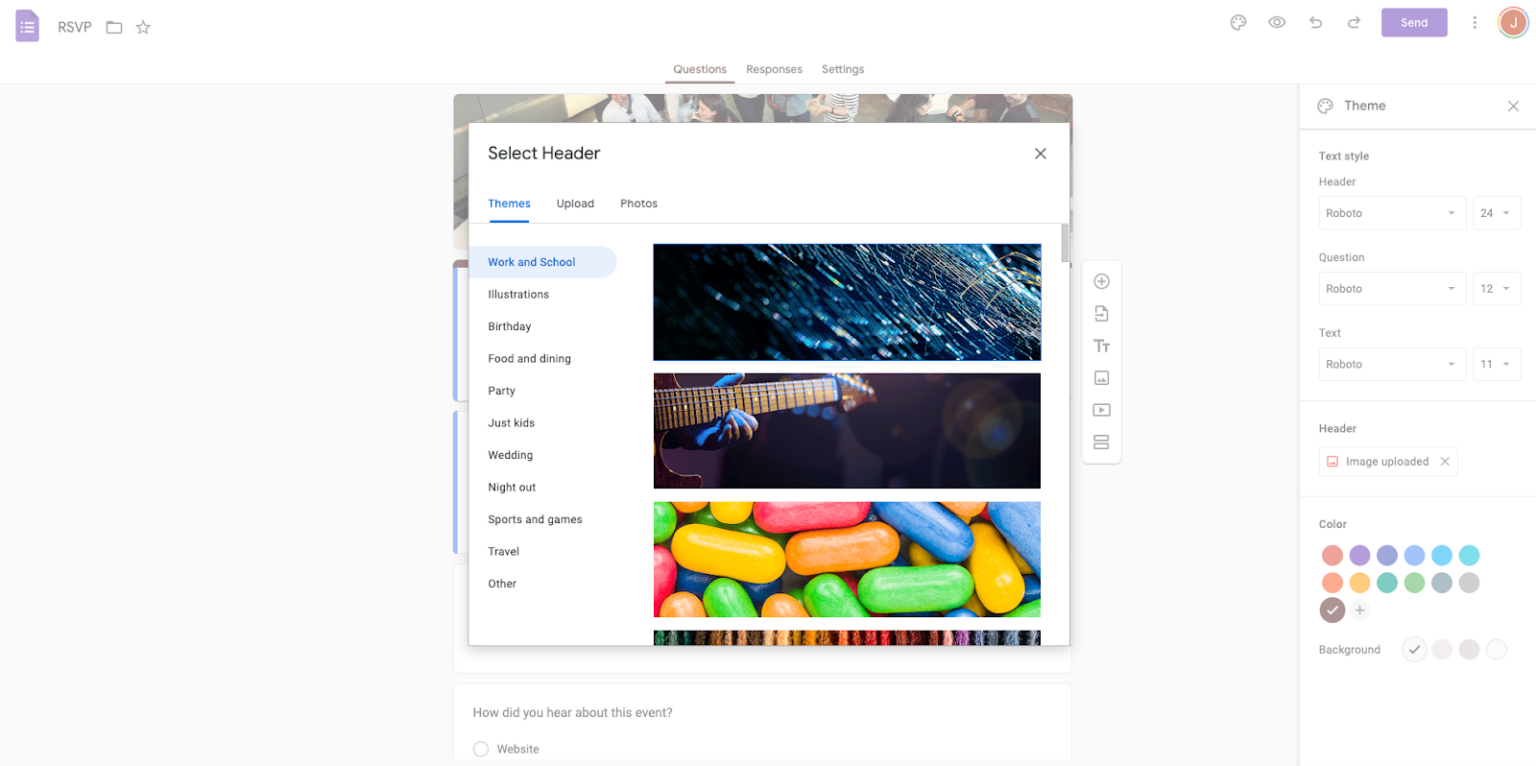 Everything about Google Forms header image size | The Jotform Blog