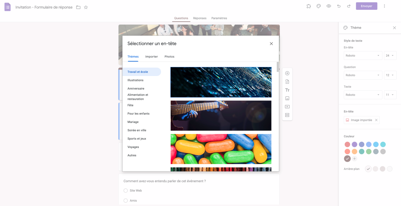 Comment modifier la taille de l'image d'en-tête de Google Forms | The ...