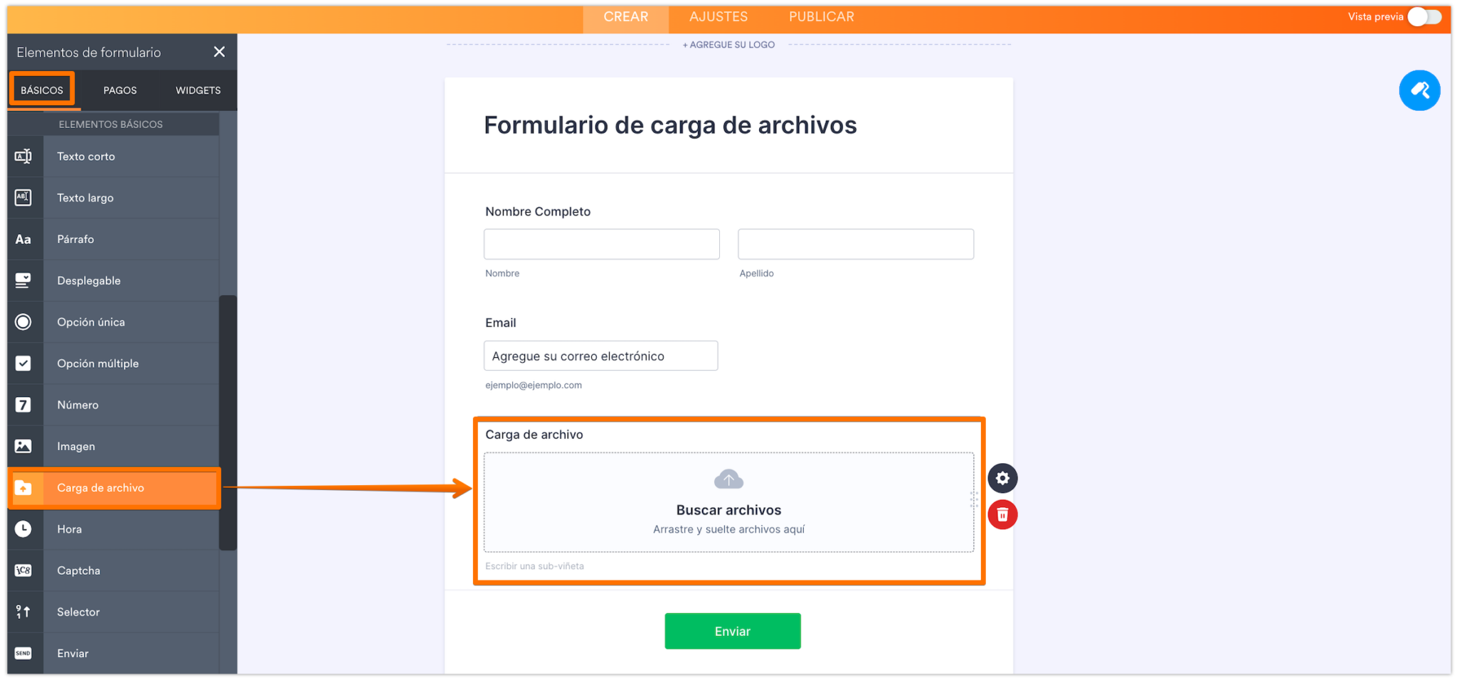 Cómo crear formularios de carga de archivos