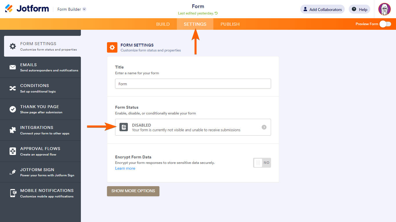 How to Remove or Reset Your Form's Expiration Date