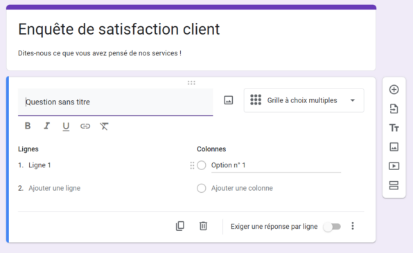 Comment ajouter une grille à choix multiples dans Google Forms? | The Jotform Blog