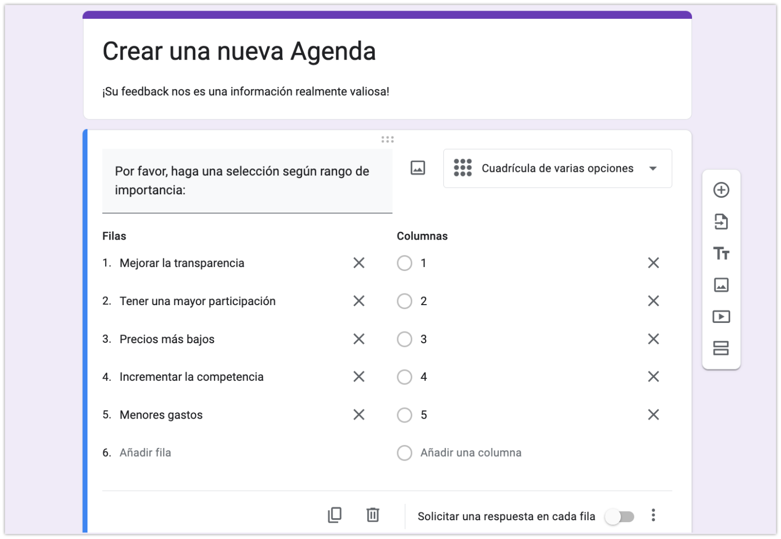 Cómo añadir preguntas de clasificación en los formularios de Google | The Jotform Blog