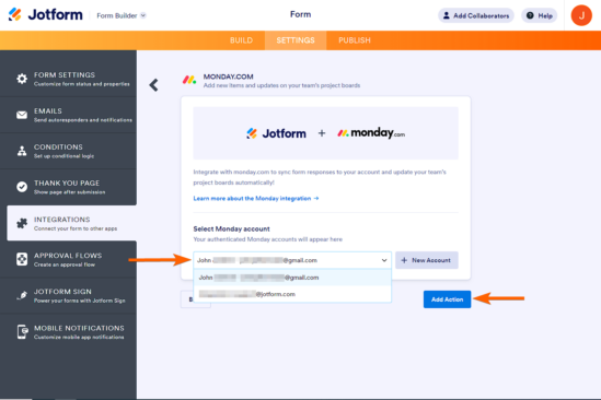 How to Integrate Jotform With monday.com