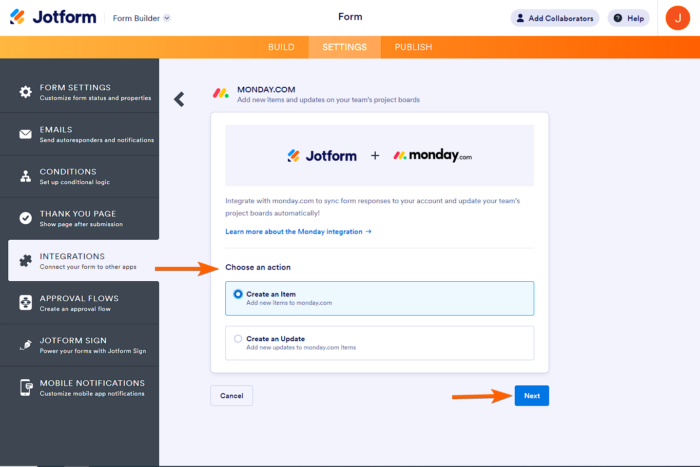 How to Integrate Jotform With monday.com