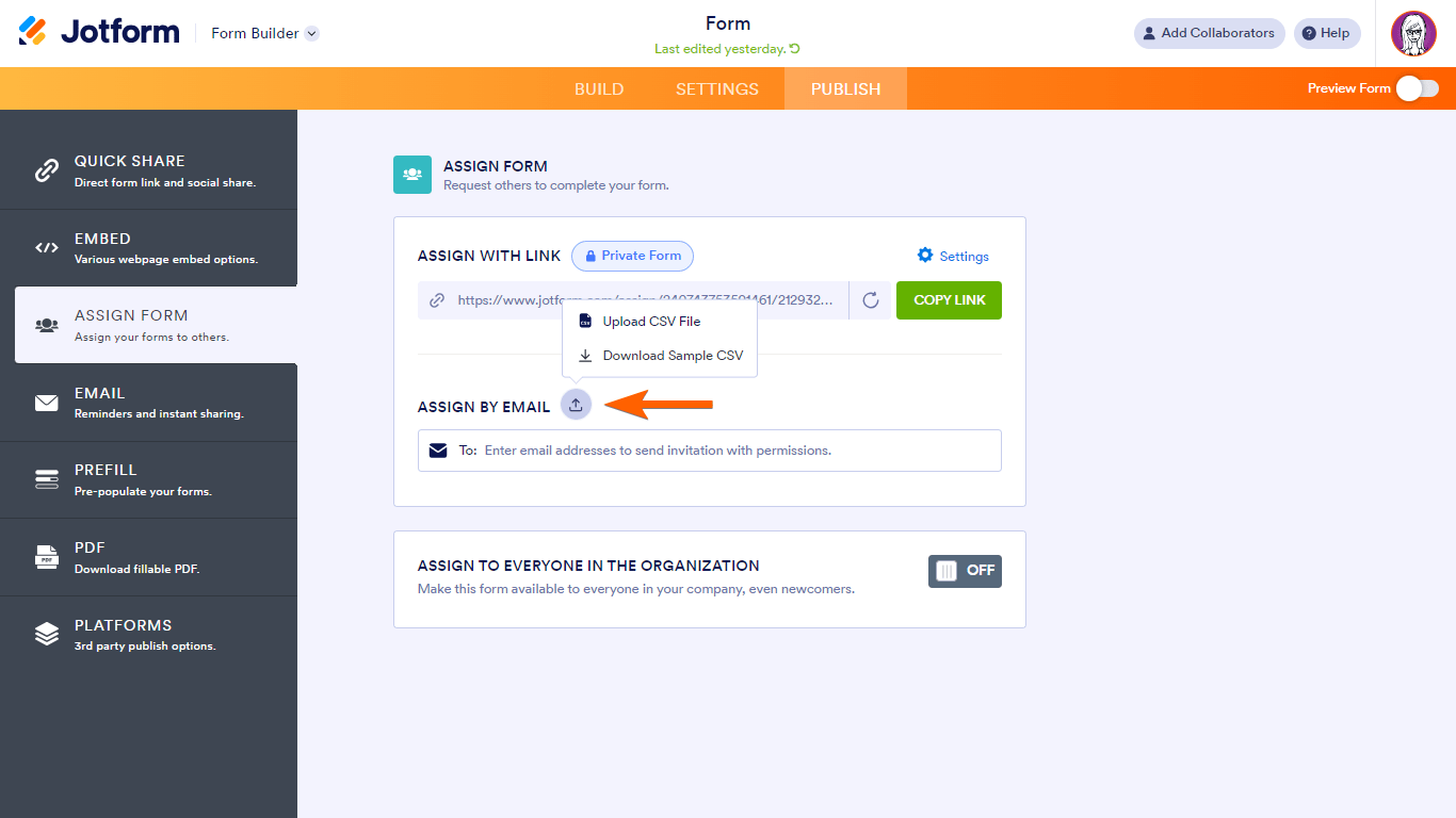 Adding Assignees to Your Form