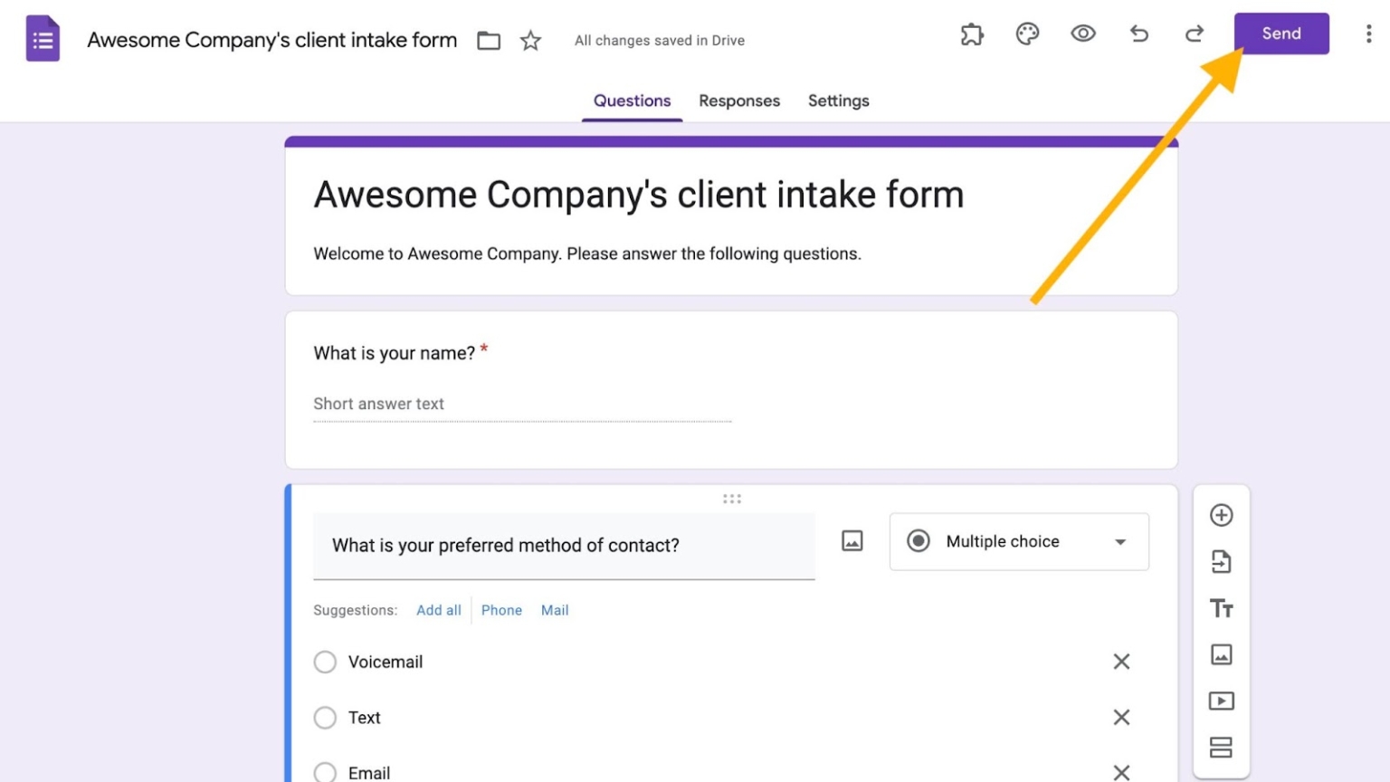 How to create a Google intake form in Google Forms | The Jotform Blog