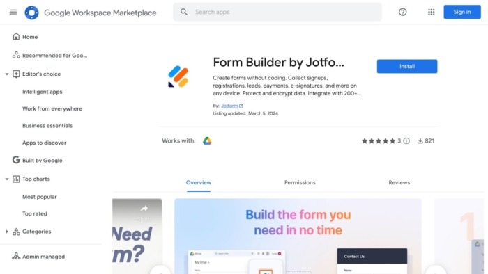 Jotform Form Builder now available on Google Workspace | The Jotform Blog