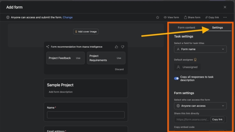 How to create forms in Asana | The Jotform Blog