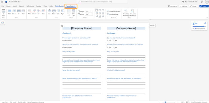 How to create a survey in Microsoft Word | The Jotform Blog